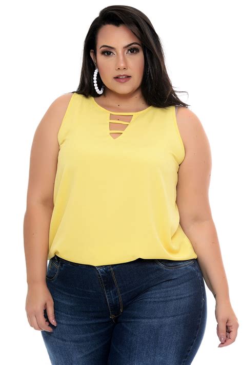Regata Plus Size Analia Vk Moda Plus Size