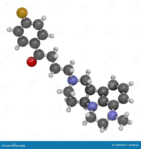 Lumateperone Antipsychotic Drug Molecule 3d Rendering Royalty Free