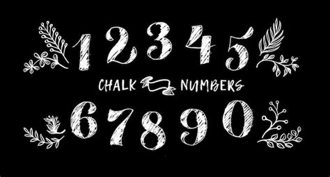 Chalkboard Font Numbers