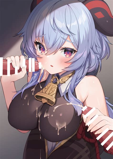 Rule 34 Bell Big Breasts Blue Hair Blush Censor Bar Censored Chinese