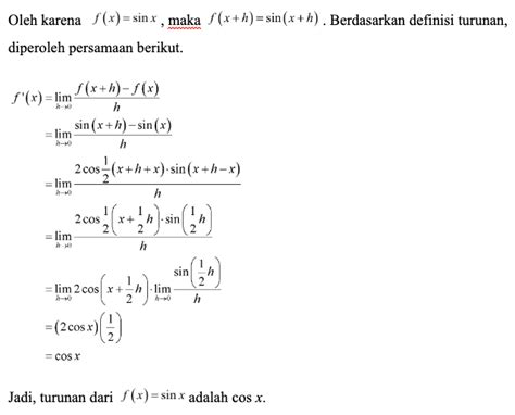 Turunan Trigonometri Matematika Kelas 11 Quipper Blog