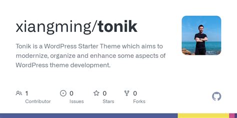 GitHub Xiangming Tonik Tonik Is A WordPress Starter Theme Which Aims