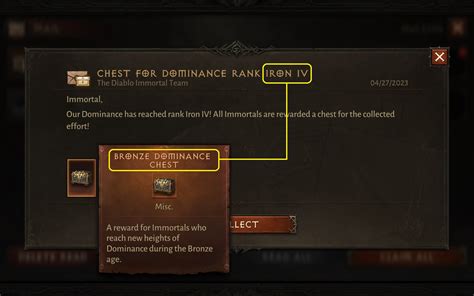 Immortal Dominance Reward Chest Is Wrong Type Diablo Immortal Bug