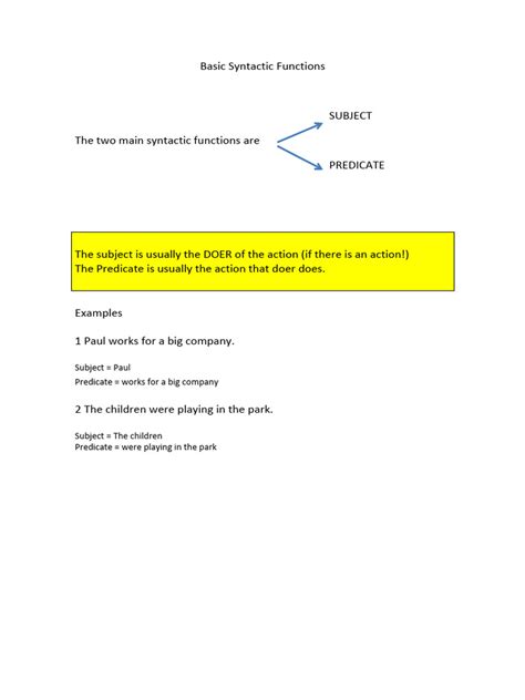 Syntactic Functions Pdf