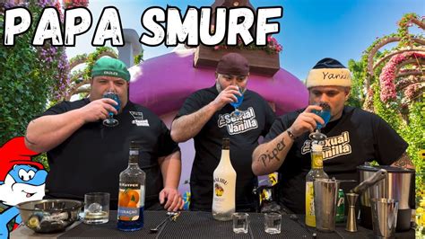 Papa Smurf Cocktail Review A Blue Holiday Surprise 🍹🔵 Youtube