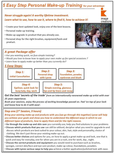 5 Step Personal Makeup Training Page 1 Image Creations