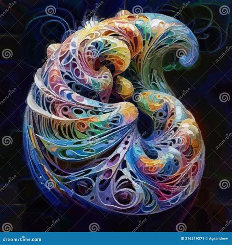 The Calm Of Vibrant Fragments Stock Illustration Illustration Of