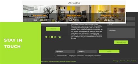 Eco House Joomla Real Estate Template