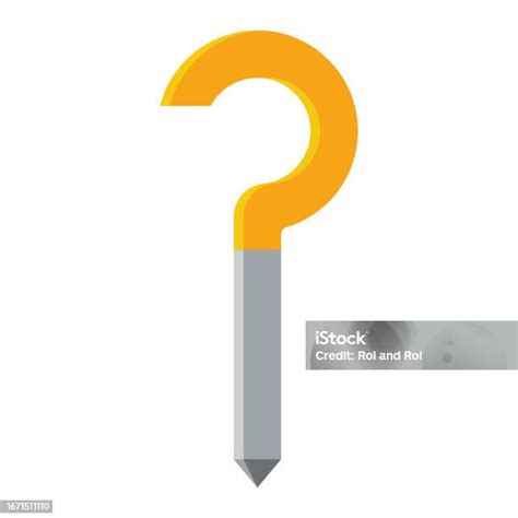 Aluminium Tent Stake Vector Cartoon Illustration Isolated On A White