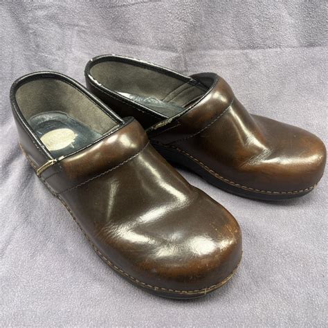 Dansko Classic Brown Leather Clogs Comfort Shoes Si… Gem
