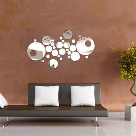 Напрямую от производителя акриловых настенных наклеек S сочетание круг кольцо Зеркало стикер