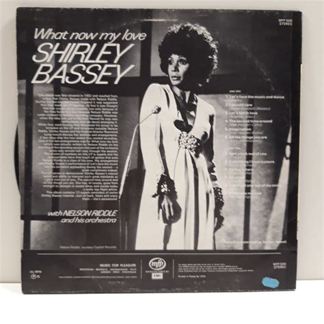 Shirley Bassey What Now My Love Mfp 5230 Emi 1973 Label Emmaüs