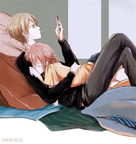 Anime People Cuddling