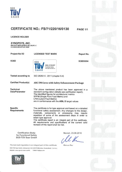 Asil D Certification