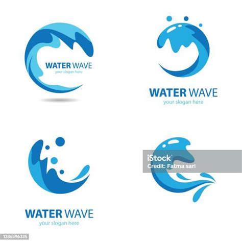 水波標誌圖像向量圖形及更多商標圖片 商標 圓形 矢量圖 Istock