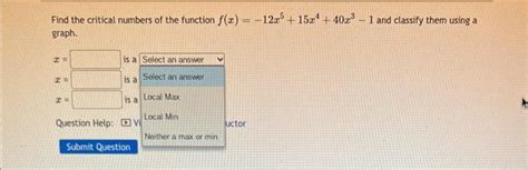 Solved Find The Critical Numbers Of The Function