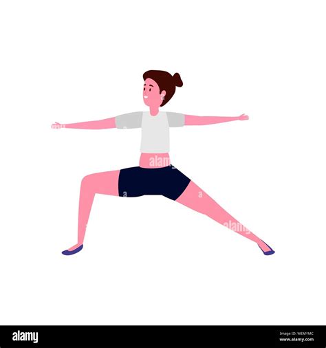 Beauty Woman Practicing Pilates Position Stock Vector Image Art Alamy