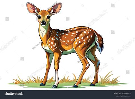 Cute Dear Vector Art Illustration Stock Vector Royalty Free 2435552679 Shutterstock