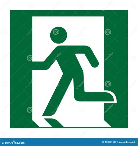 Exit Sign Green Stock Vector Illustration Of Exit Icon 120179597