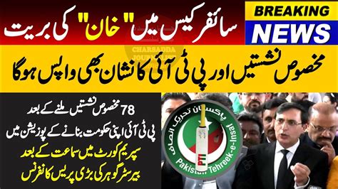 Live Pti Barrister Gohar Emergency Press Conference In Supreme Court