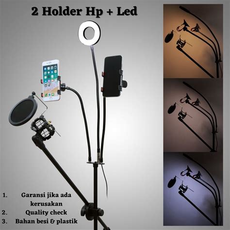 Jual Stand Mic Microphone Clip On Degree Holder Hp Tray Soundcard Microphone Stand Lantai 5