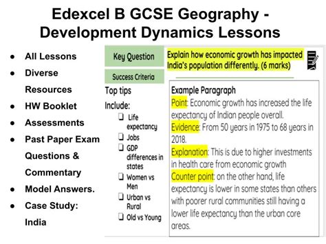 Edexcel B Gcse Geography Development Dynamics Resource Bundle Lessons