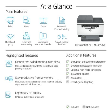 HP LaserJet MFP M Sdw Printer Black And White Printer For Small Office Print Copy Scan