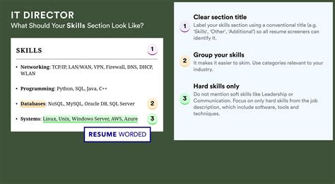 IT Director Resume Examples For Resume Worded