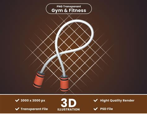 Ilustração De ícone 3d Pulando Corda Psd Premium