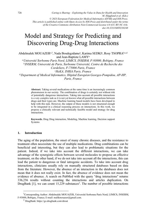 Pdf Model And Strategy For Predicting And Discovering Drug Drug