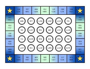 Three Digit Addition Dot Game By Unfortunately Peanut Butter TPT