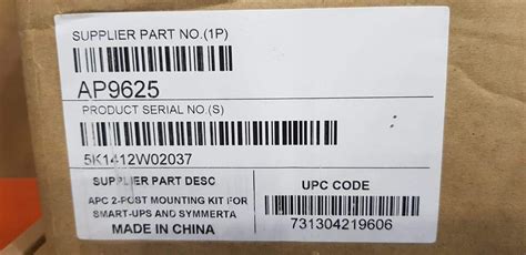 Apc 2 Post Mounting Kit For Smart Ups Ap9625 Smartups Smartups Rt Two Post Rail