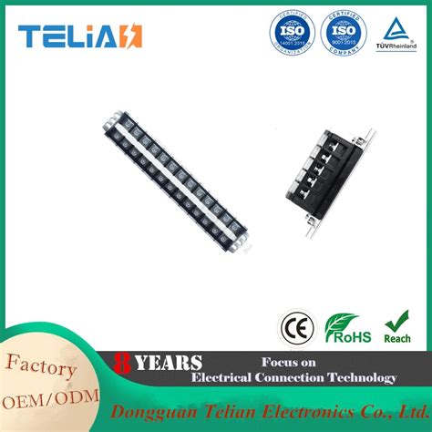 Dual Row 3 4 Position Screw Mounting Distribution Barrier Strip