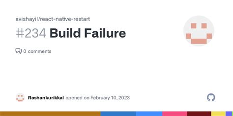 Build Failure Issue 234 Avishayil React Native Restart GitHub