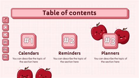 Apple Themed Personal Organizer For Elementary Presentation