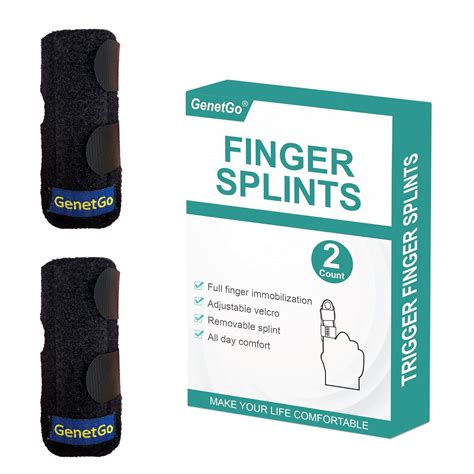 Genetgo Pack Of 2 Trigger Finger Splint Mallet Finger Brace For Index Middle Ring Finger