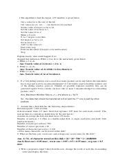 Question Set Pdf The Algorithm To Find The Largest Of N Numbers