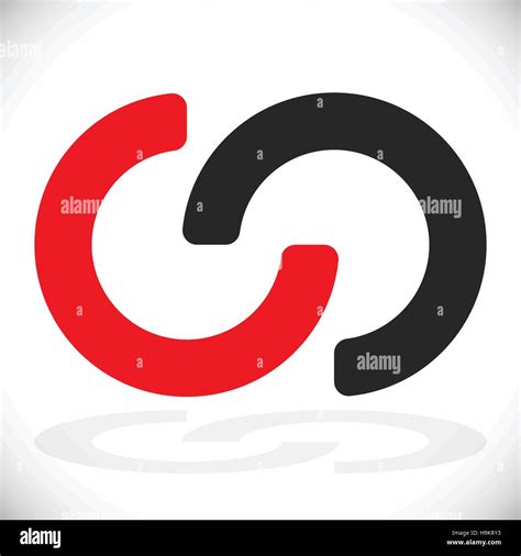 Interlocking Circles Interlocking Rings As Abstract Connection Symbiosis Integration Icon