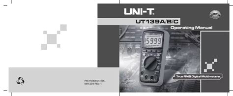 Uni Trend Technology Ut139c Digital Multimeter User Manual Opweb The Free Download Archive