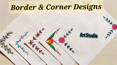 5 Border Corner Designs For Project Work