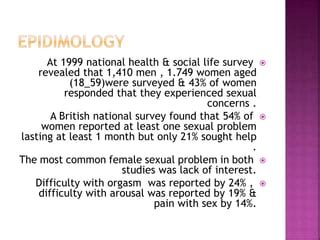 Female Sexual Life Spotlights On A Dark Zone PPT