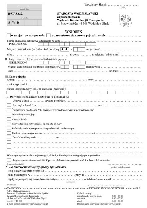 PDF Wniosek O Zarejestrowanie Pojazdu Pdf DOKUMEN TIPS