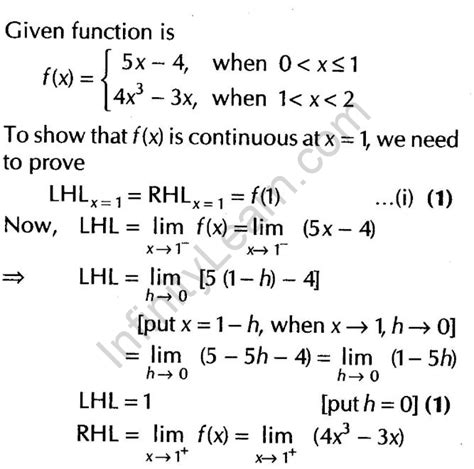 Important Questions For Class 12 Maths Chapter 5 Continuity And
