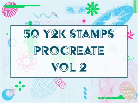Y2K Procreate Stamps 50 Procreate Stamps Procreate Stamps Y2K