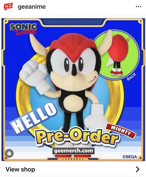 New Official Ge Mighty Plush Rsonicplushes