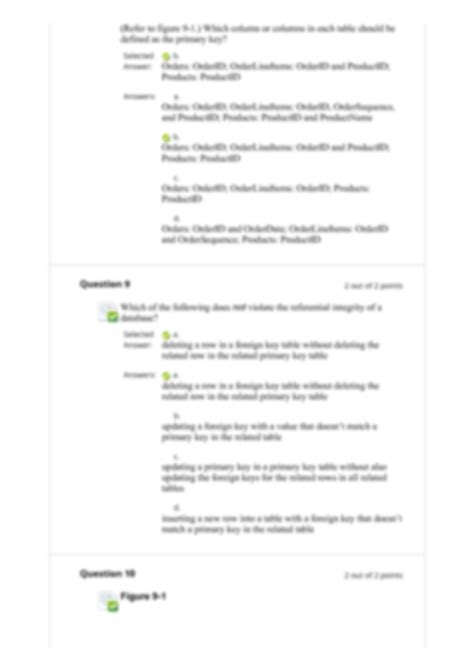 Solution Quiz 1 Databases Relational Data Model Relationships And