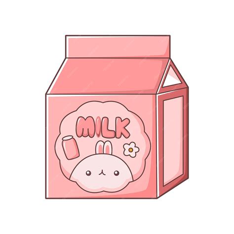 귀여운 우유 캐릭터 디자인 일러스트 프리미엄 벡터