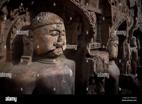 Gopachal Jain Monuments At Gwalior Fort Gwalior Madhya Pradesh India