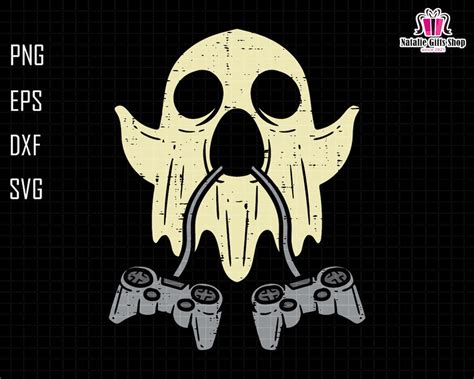 Ghost Controller Svg Ghost Gaming Funny Halloween Retro Halloween