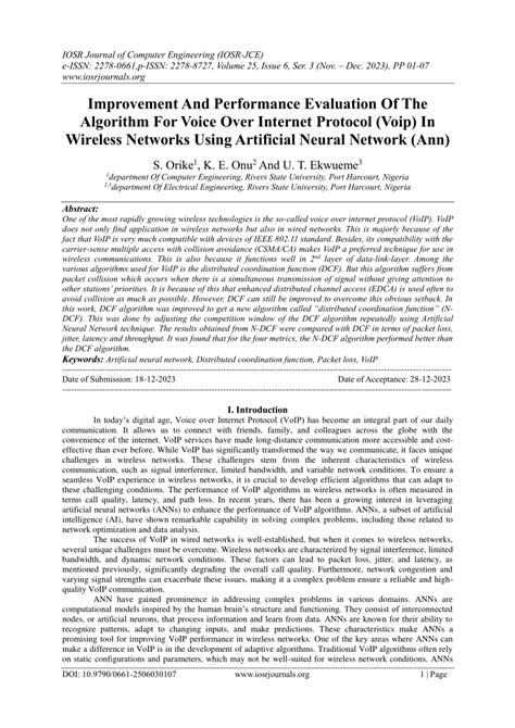 Pdf Improvement And Performance Evaluation Of The Algorithm For Voice